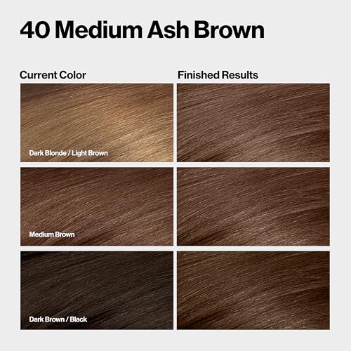 Revlon Permanent Hair Color, Permanent Brown Hair Dye, Colorsilk with 100% Gray Coverage, Ammonia-Free, Keratin and Amino Acids, Brown Shades (Pack of 3)