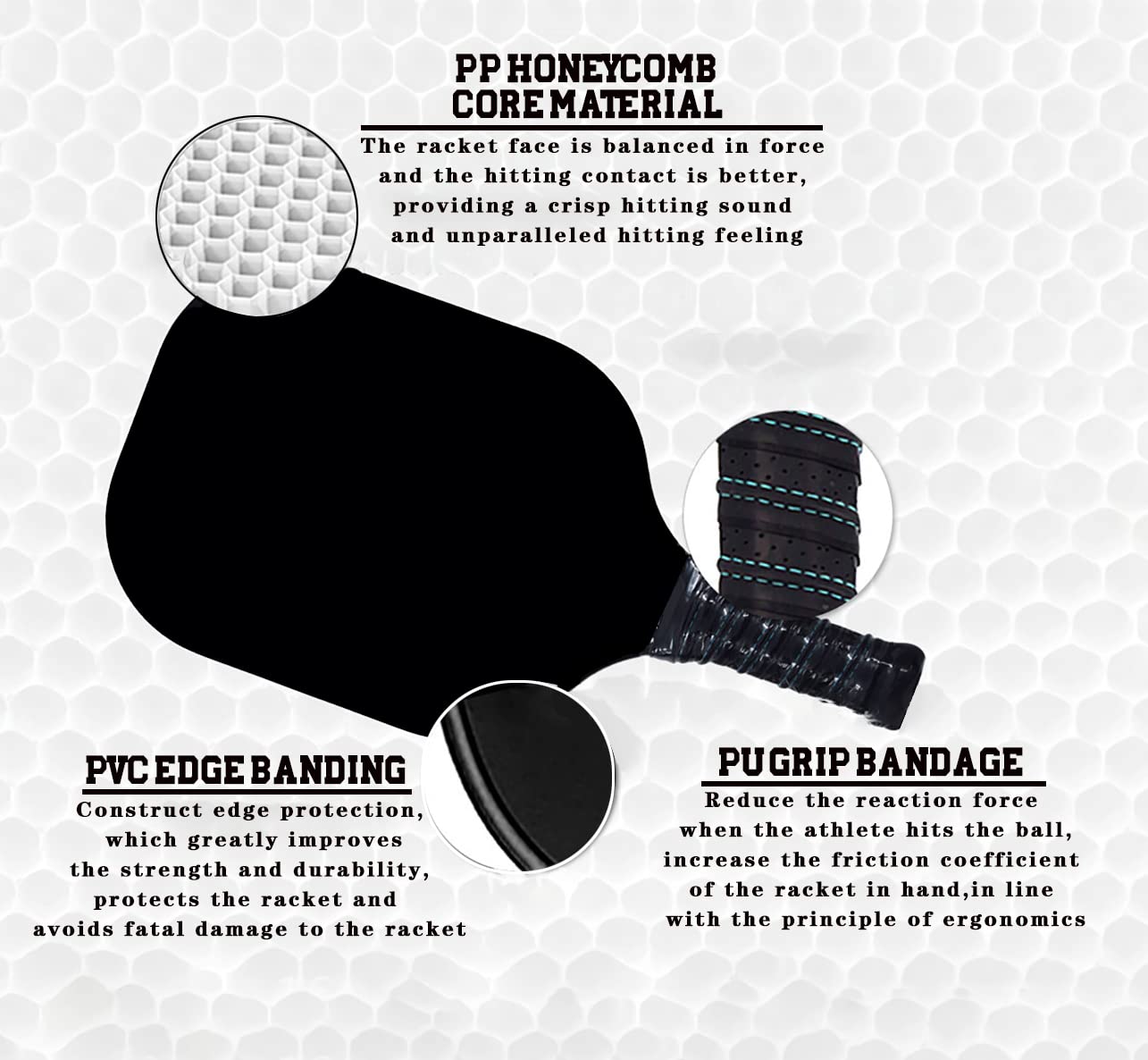 Custom Graphite Pickleball Paddle Lightweight Personalized Pickleball Racquet Add Your Photo,Text,Logo Sports Equipment Black