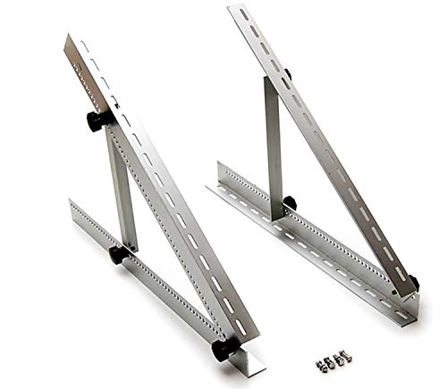 Heavy Duty Adjustable Brackets for Mounting Solar Panels on Ground Roof Wall DIY Off-grid Solar Racking System,Solar Panel Stand Foldable Tilt Legs 3mm Aluminum Rack Mount Rails with Hardware(22-inch)