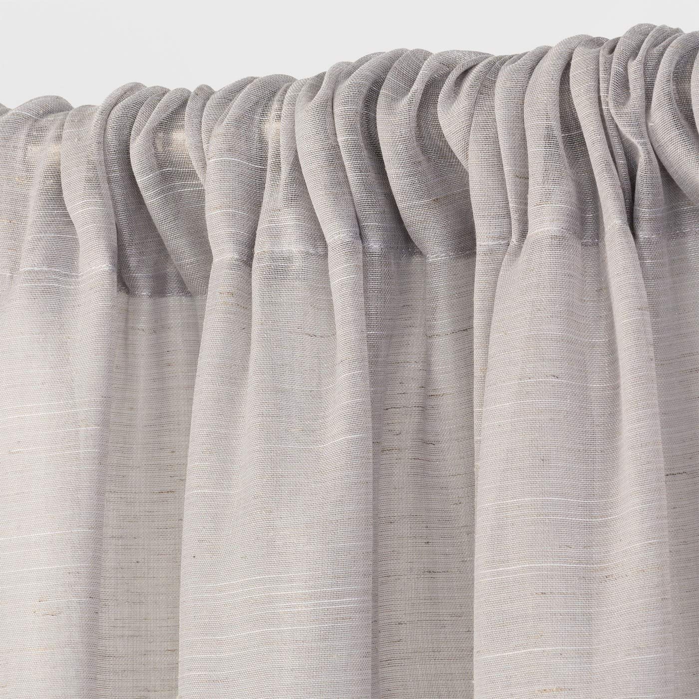 Threshold, One Sheer Curtain Panel, Gray Linen, 54"W x 84"L
