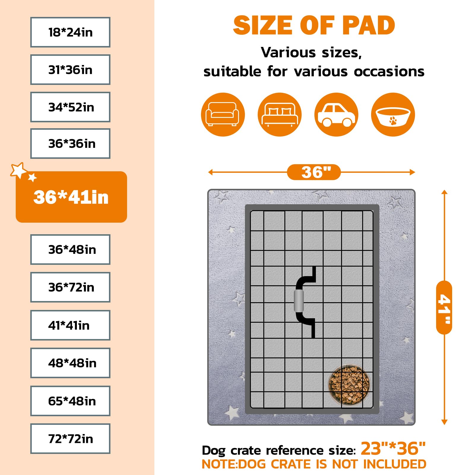 LOOBANI Washable Pee Pads for Dogs, Reusable Pee Pads for Dog Mat Puppy Pads Training Pads Non Slip Whelping Pad for Dog Playpen, Crate, Car, Grey 2 Pack 36 x 41 in