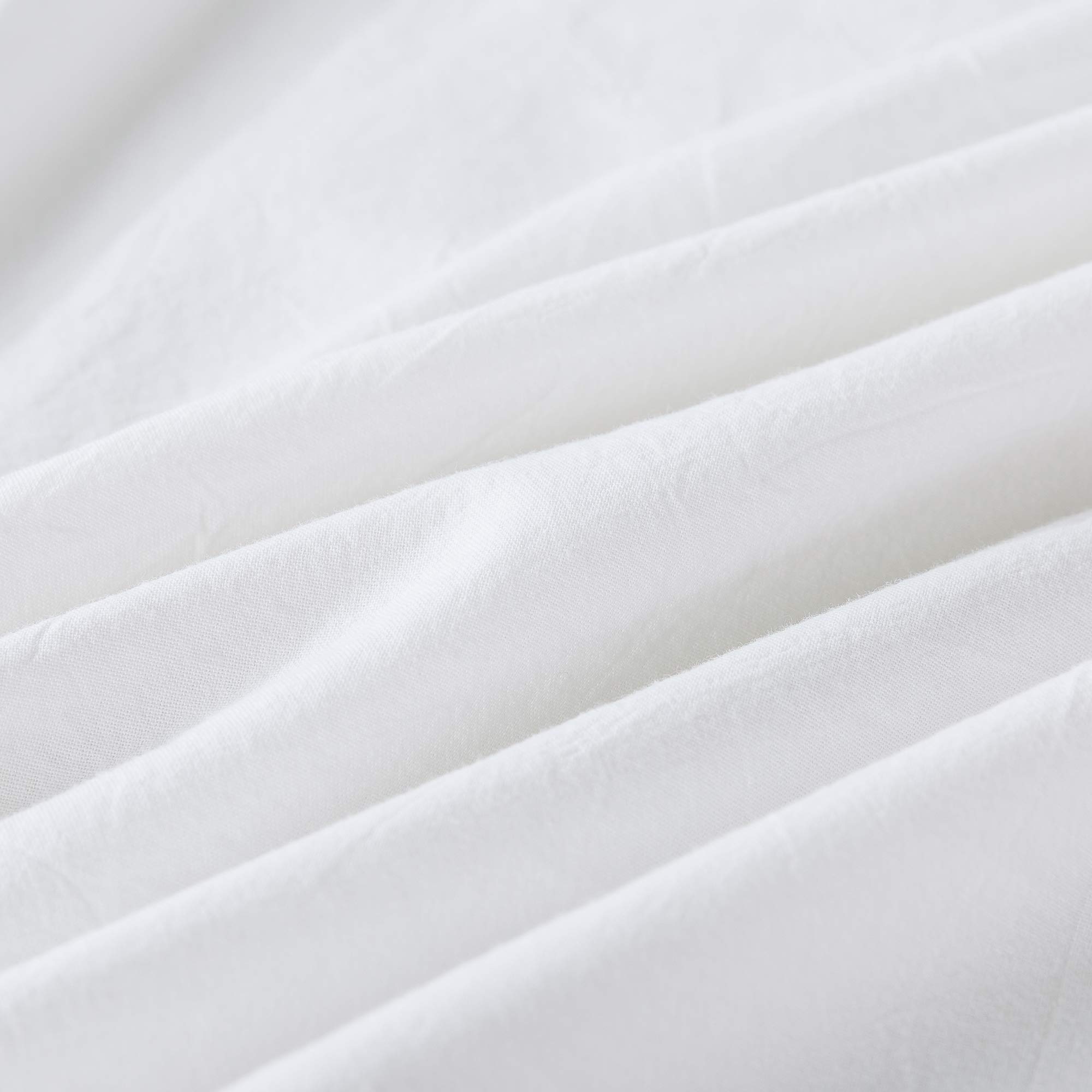 Softta Boho King Size White Lace Bedding Collection Ruffled Vintage 3pc Duvet Cover Set 100% Wahed Cotton Princess Grils Bedding Sets