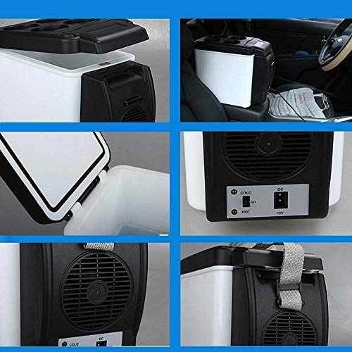 Mini Fridge 6L Portable CounterTop Fridge Quiet InVehicle Compact Refrigerators Car Compact Refrigerator | Low Energy,4 Bottles of Drinks Can Be Placed On The Top Table Top Fridge (Color : White) MZ
