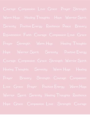 Compassion Blanket - Strength Courage Super Warm Hugs, Get Well Gift Blanket Plush Healing Thoughts Positive Energy Love & Hope, Cancer Support Gift for Women 50 x 65 (Pink, One Size)