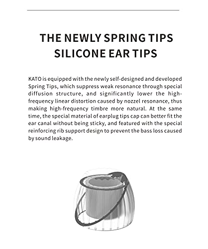 Moondrop KATO Earphone DLC Composite Diaphragm Advanced Ultra Linear Technology Dynamic in-Ear Earplug Mirror Silver
