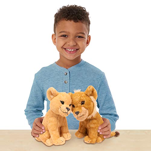 Disney's The Lion King Nuzzling Simba & Nala Plush, Officially Licensed Kids Toys for Ages 3 Up by Just Play