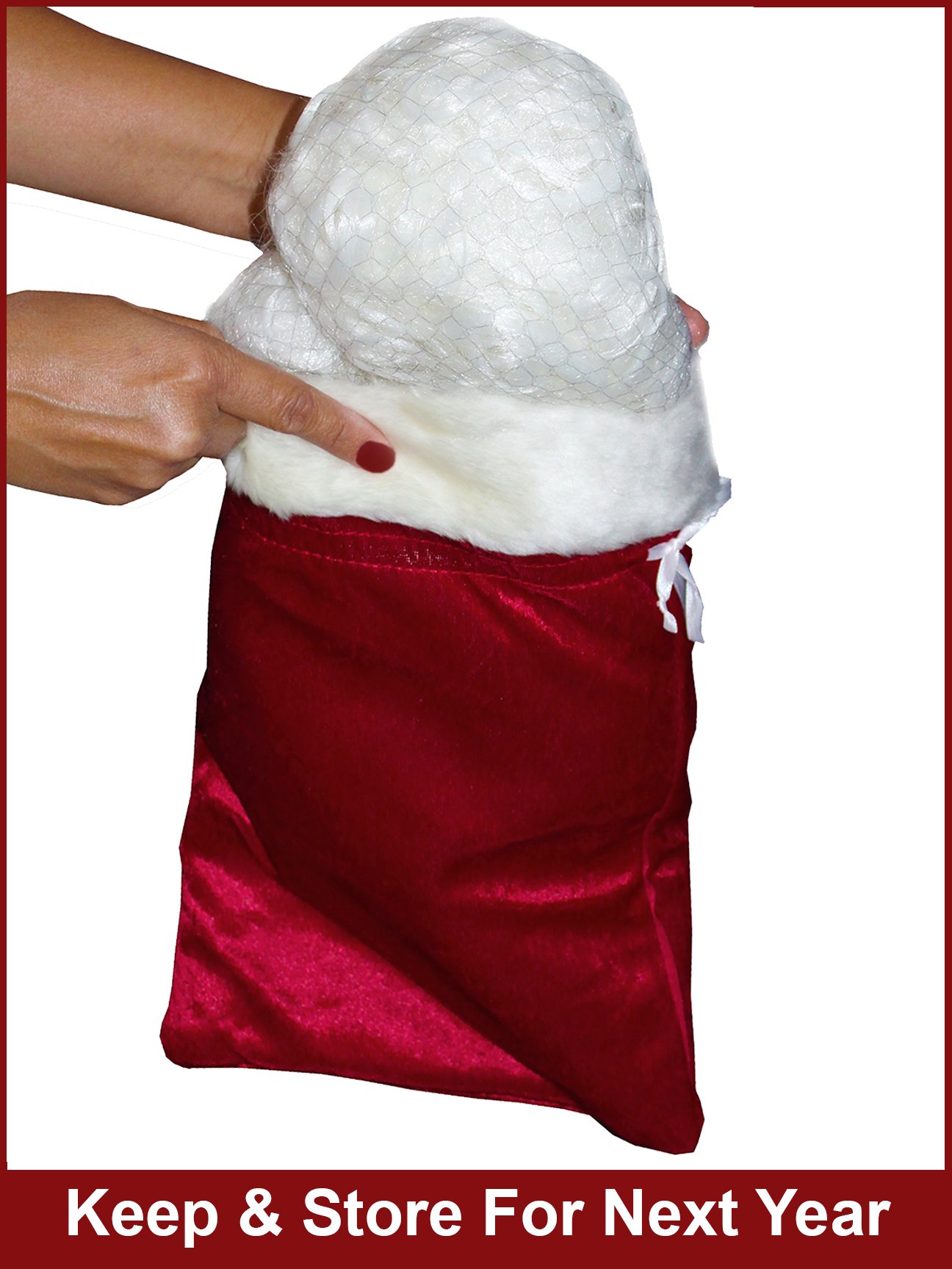 Costume Adventure Deluxe Santa Beard and Wig Set Santa Claus Beard and Wig Santa Clause Beard Set Deluxe Santa Clause Beard and Wig Set - One Size