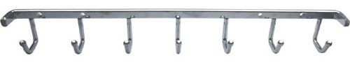 Wall Mount Stationary Belt Rack / Necklace Organizer, Chrome 14"