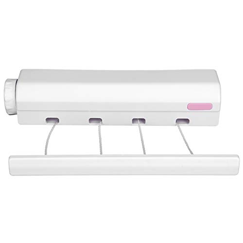 mumisuto Telescopic Clothes Airer, Heavy Duty for Drying Laundry Line Outdoor,Wall Mounted, Retracting Hanging Clothing Drying Rack(Cuatro cuerdas)