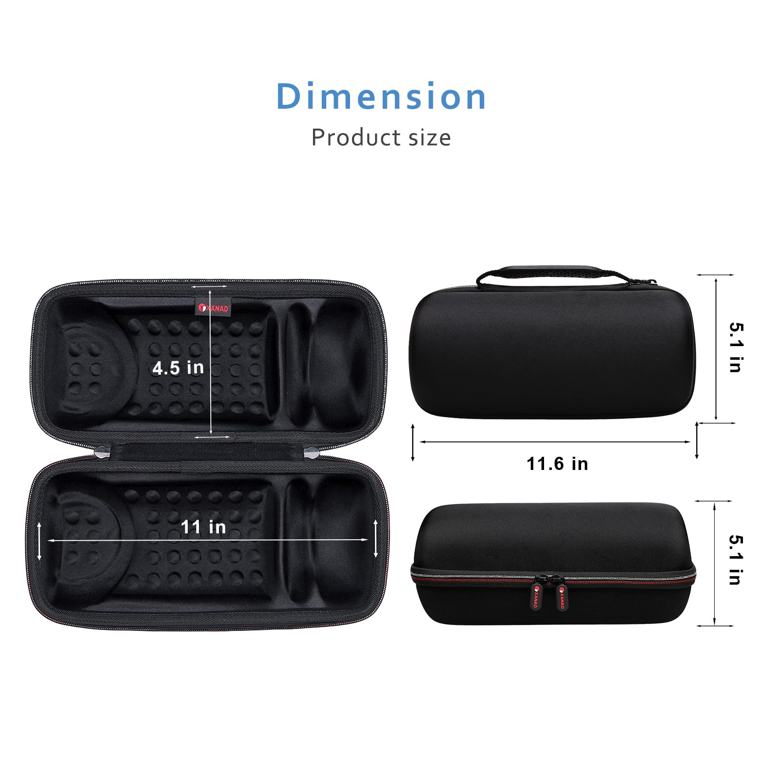 XANAD Hard Case for Bose SoundLink Revolve+ or Revolve+ (Series II) Portable & Long-Lasting Bluetooth 360 Speaker - Storage Protective Bag (Black)