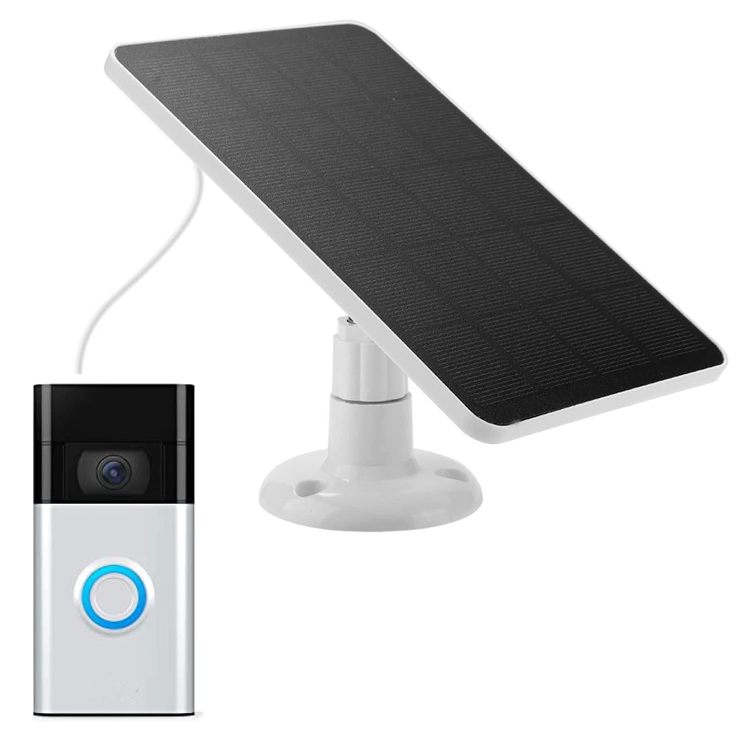 Compatible with Ring Solar Battery Charging Plateļ¼Video Doorbell 3, Video Doorbell 3 Plus, Video Doorbell 4,Ring Solar Charger