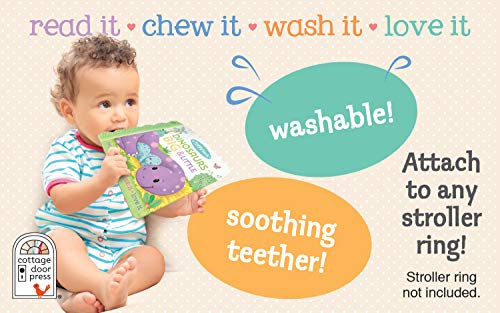 Tuffy Dinosaurs Big & Little Book - Washable, Chewable, Unrippable Pages With Hole For Stroller Or Toy Ring, Teether Tough, Ages 0-3 (Baby's Unrippable) (A Tuffy Book)