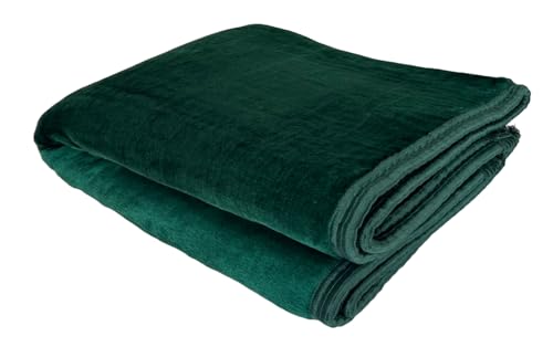 Prayer Rug Muslim Mat Islamic - Thick Large Padded Sajadah Men Women with Islam Prayer Beads for Eid Travel Ramadan, Soft Luxury Great for Knees and Forehead(Green)