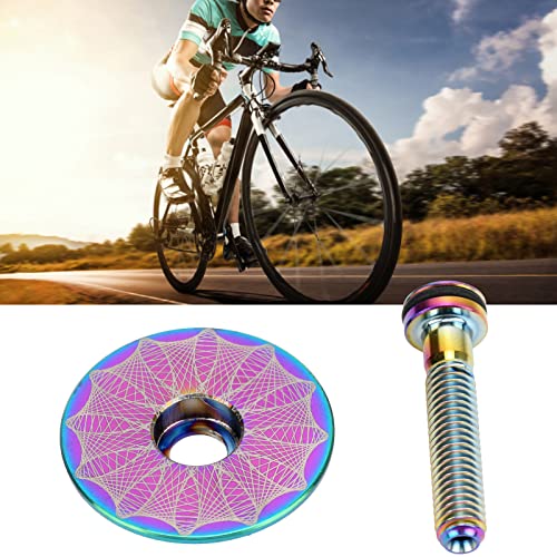 Demeras Headset Top , Titanium Alloy Rust Proof Headset Top Cover Waterproof for Road Bike