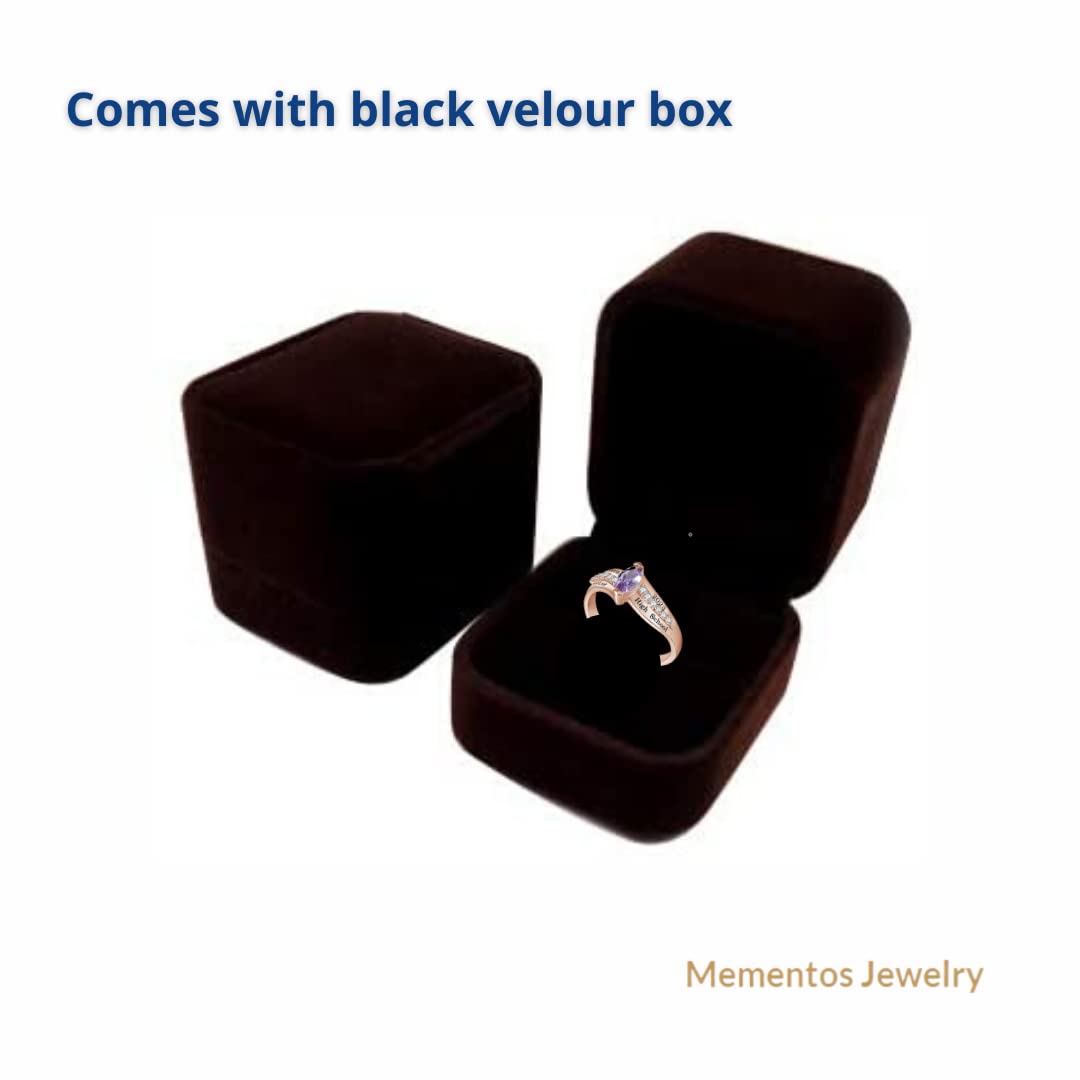 Customized Sterling Silver or 10KT Ladies High School and College Class Ring β Petite Flower Collection β Mementos Jewelry (Sterling Silver - Platinium, Sterling Silver)