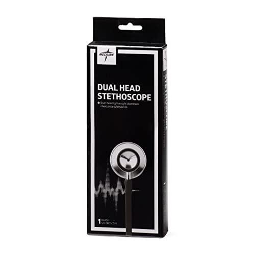 Medline Dual-Head Stethoscopes, Black