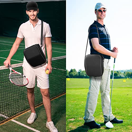 MOSLA Hat Travel Case for up to 3 Baseball Caps with Crush-Resistant Hard Shell Outer,Shoulder Strap - Portable Hat Case Carrier Perfect for Traveling & At-Home Storage – Black