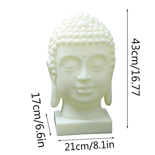 zenggp Buddha Head Solar Garden Lights Up Warm Light Zen Garden Buddha Patio Outdoor Decor Lighting