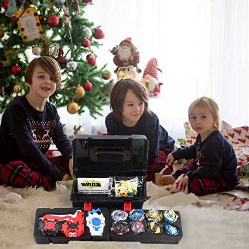 PWTAO Bey Battling Top Burst Launcher Grip Toy Blade Set Game Storage Box 12 Top Burst Gyros 3 Launchers Great Birthday Gift for Boys Children Kids