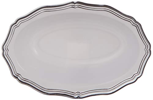 Elegant Aristocrat Collection White/Silver Dessert Bowls (Pack of 10) - Unmatched Quality - Perfect for Dinner Parties & Special Occasions