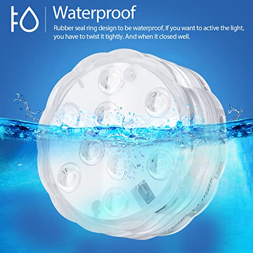 Shangyuan Boat Lights Wireless, Battery Powered Operated Marine Led Interior Light for Boat Deck Courtesy Light, for Fishing Pontoon Sailboat Kayak, Remote Control Multi Color Changing, RGB, 4PCS