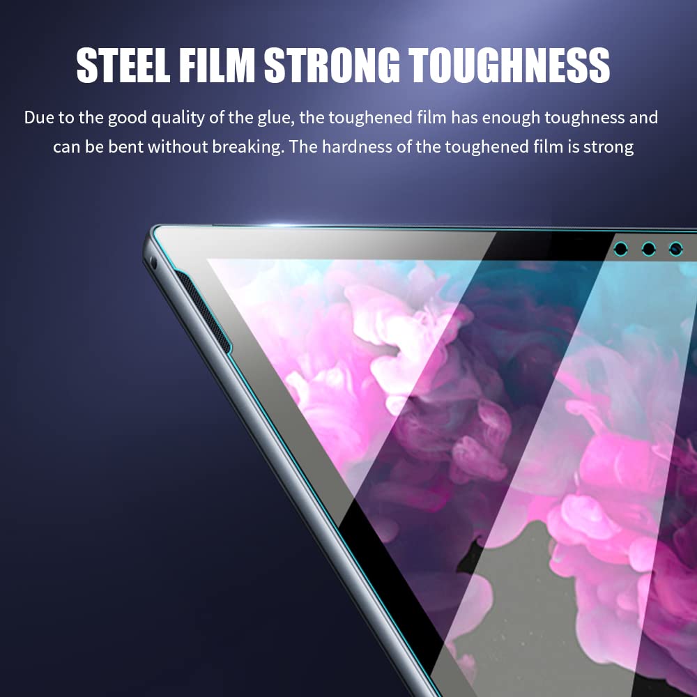 ZenRich Bundle for Surface Pro 8: 2-Pack Tempered Glass Screen Protectors with Anti-Glare& Rugged Full-Body Case with Rotatable Kickstand and Hand Strap