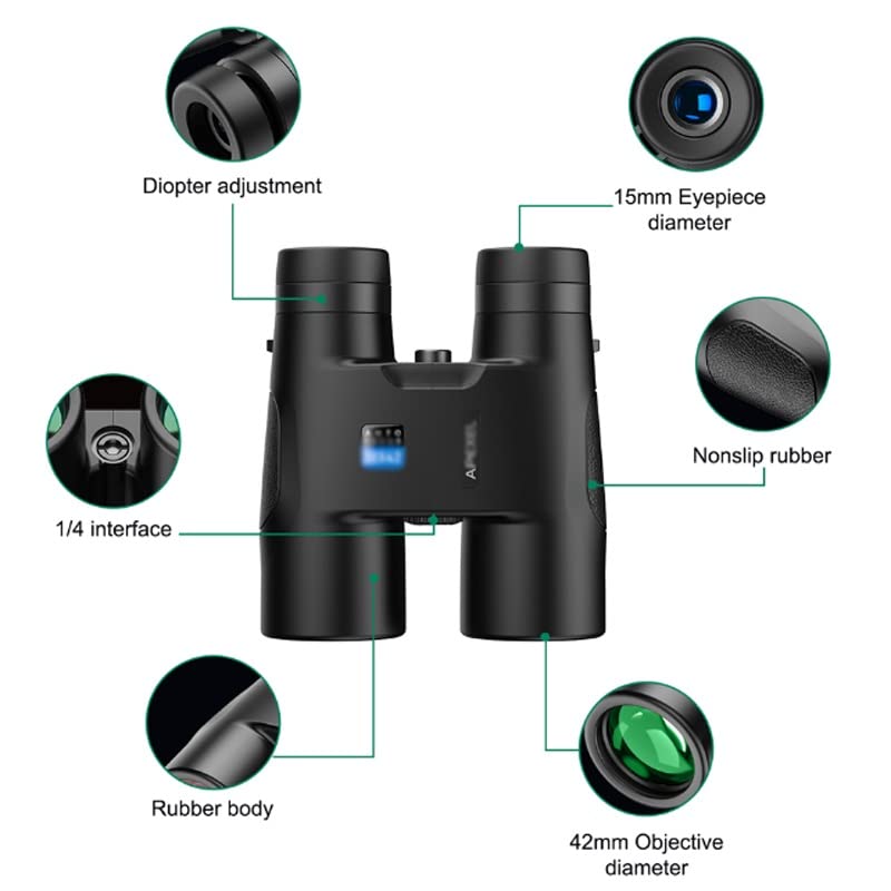 CXDTBH Roof Binoculars 12X42/10x42 Zoom Fixed Professional Powerful Binocular BAK4 Prism FMC Hunting Camping Telescope