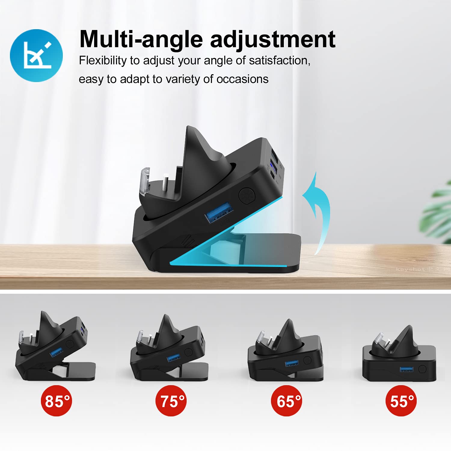 Docking Station for Nintendo Switch, RUBU 5 in 1 Portable Charging Dock Station Replacement Compatible with Official Nintendo Switch Dock (Casting Screen Requires More Than 35W Charging)