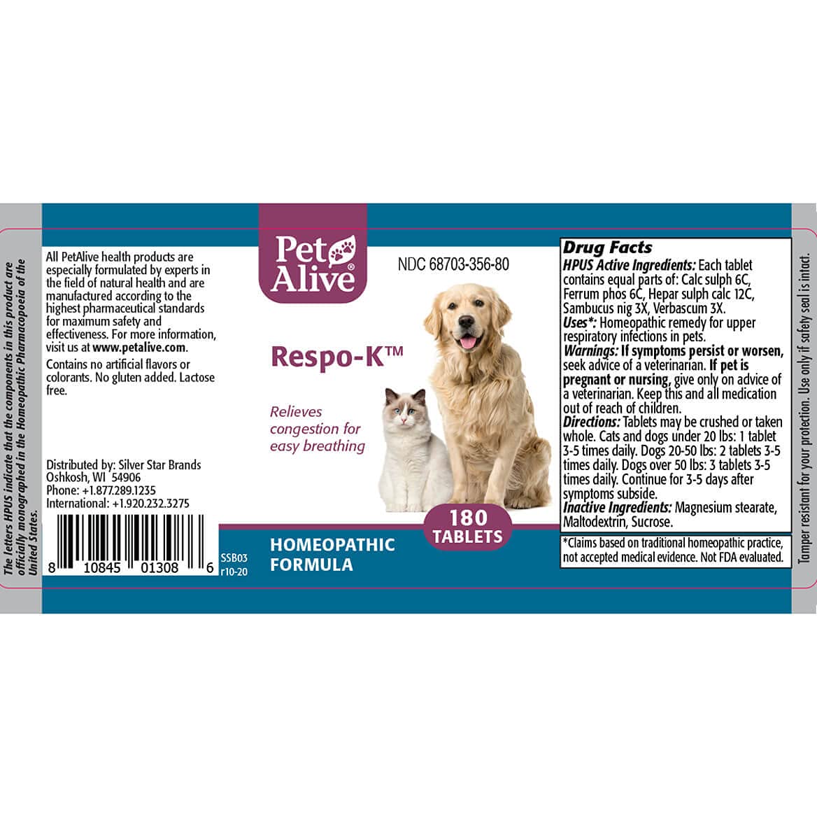 Native Remedies 352411 PetAliveĀ® RespoCough Protect ComboPack for Pets