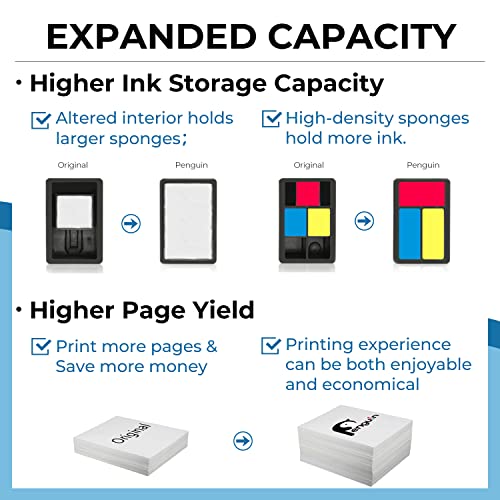 Penguin 67XL Ink Cartridge for HP Printers High Yield Work with HP 67 XL Deskjet 2755 2700 4155 2752 2723e 4133e Deskjet Plus 4152 Envy 6055 6052 Envy Pro 6458 6452 PrinterĀ 2 Black Combo Pack