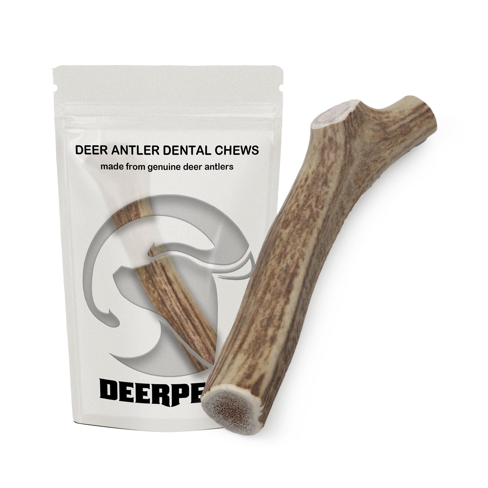 Premium Deer Antlers for Dogs ā Natural Dental Chew for Aggressive Chewers ā Long-Lasting Antler Chews, Odor-Free, Mess-Free, 1 Count (Jumbo)