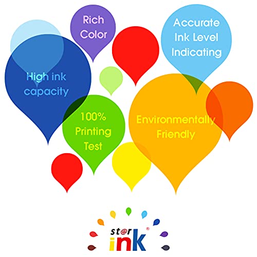 st@r ink Compatible Refill Ink Bottle Replacement for Epson 522 T522 Work for EcoTank ET-2720 ET-2800 ET-2803 ET-4800 ET-4700 ET-2710 ET-1110 Printer(4 Black, 1 Cyan, 1 Magenta, 1 Yellow) 7 Packs