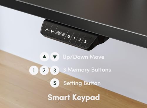 FEZIBO Electric Standing Desk, 48 x 24 Inches Height Adjustable Stand up Desk, Sit Stand Home Office Desk, Computer Desk, White