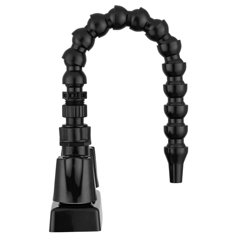 Dura Faucet RV Exterior Quick Connect Faucet with 360-Degree Flexible Gooseneck Spout (Black)