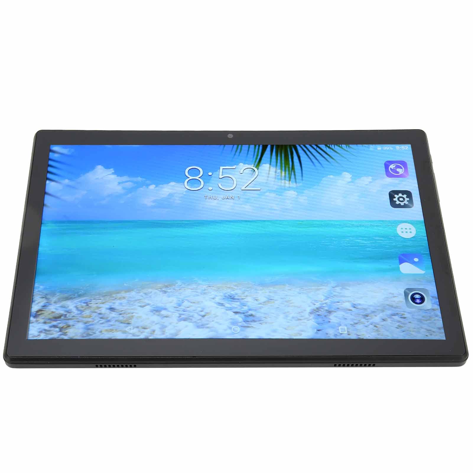 DAUZ 10.1 Inch Tablet, 6GB RAM 128GB ROM FHD Tablet 5000mAh US Plug 100‑240V Support Fast Charging for Work for Android 10 (Black)
