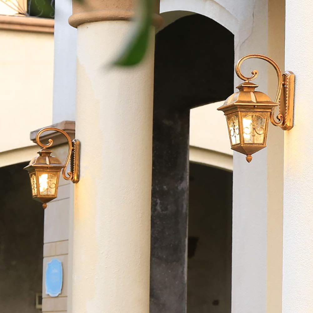 ZHANGYUEFEIFZ Wall Lamp European Outdoor Waterproof Aisle Garden Home Balcony Villa Outdoor Gate Courtyard Corridor