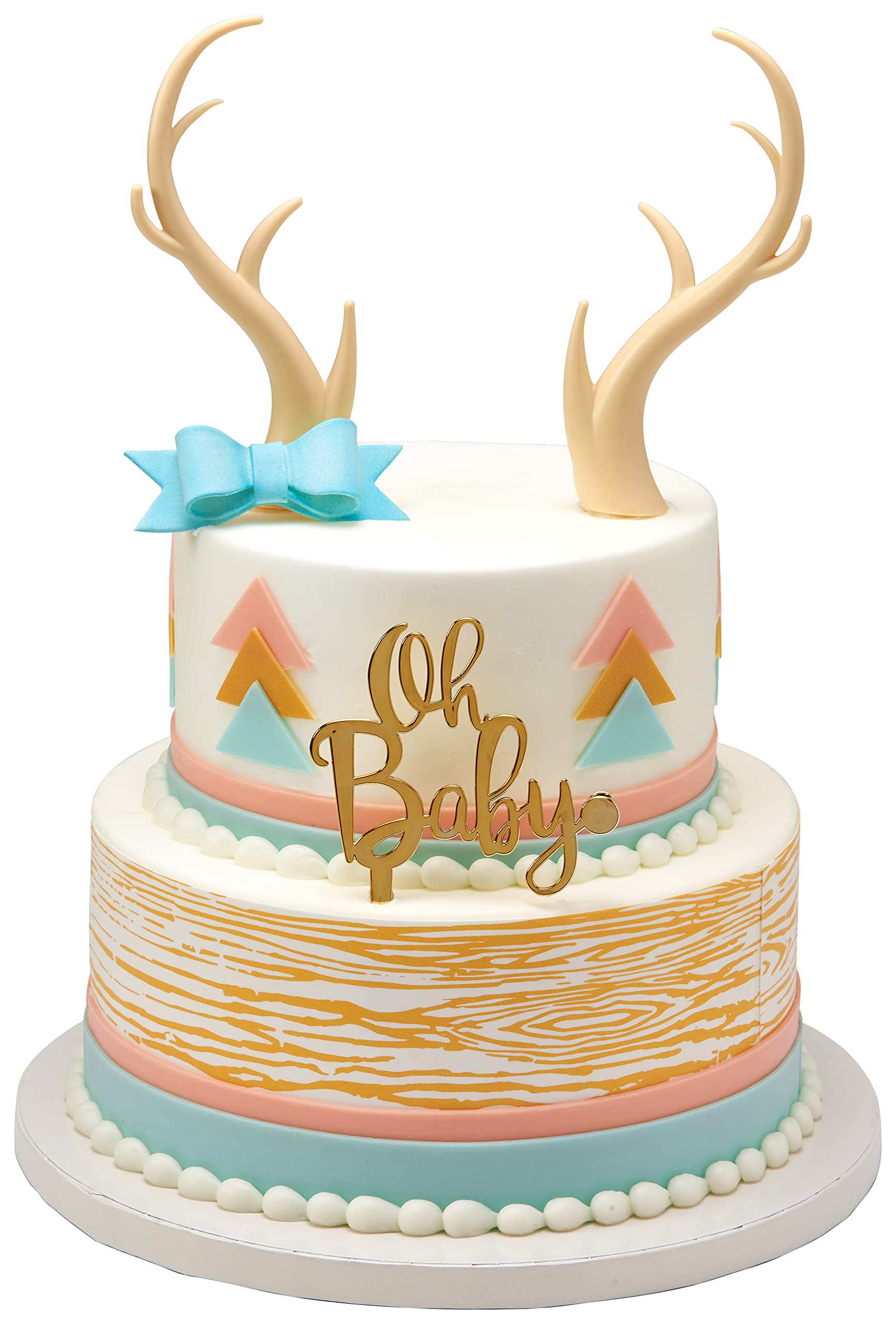 DecoSet® ANTLERS CREATIONS Cake Topper for Birthdays and Parties, DecoPac Cake Decorating 2-Pc Decorations Set