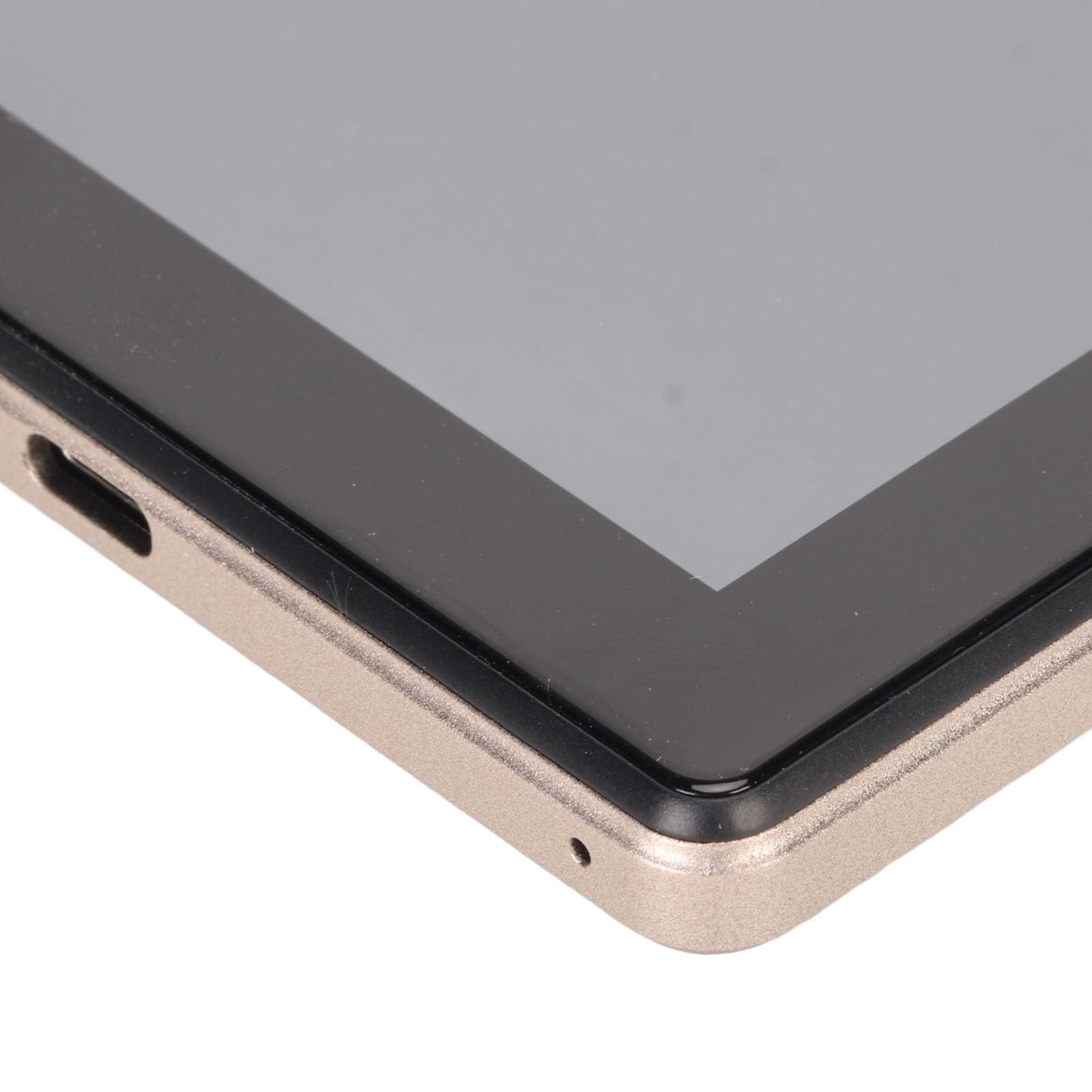 DAUZ 2 in 1 Portable Tablet, 5G WiFi 10.1 Inch Tablet Octa Core CPU 100‑240V Gold for Android 12 for Travel (US Plug)