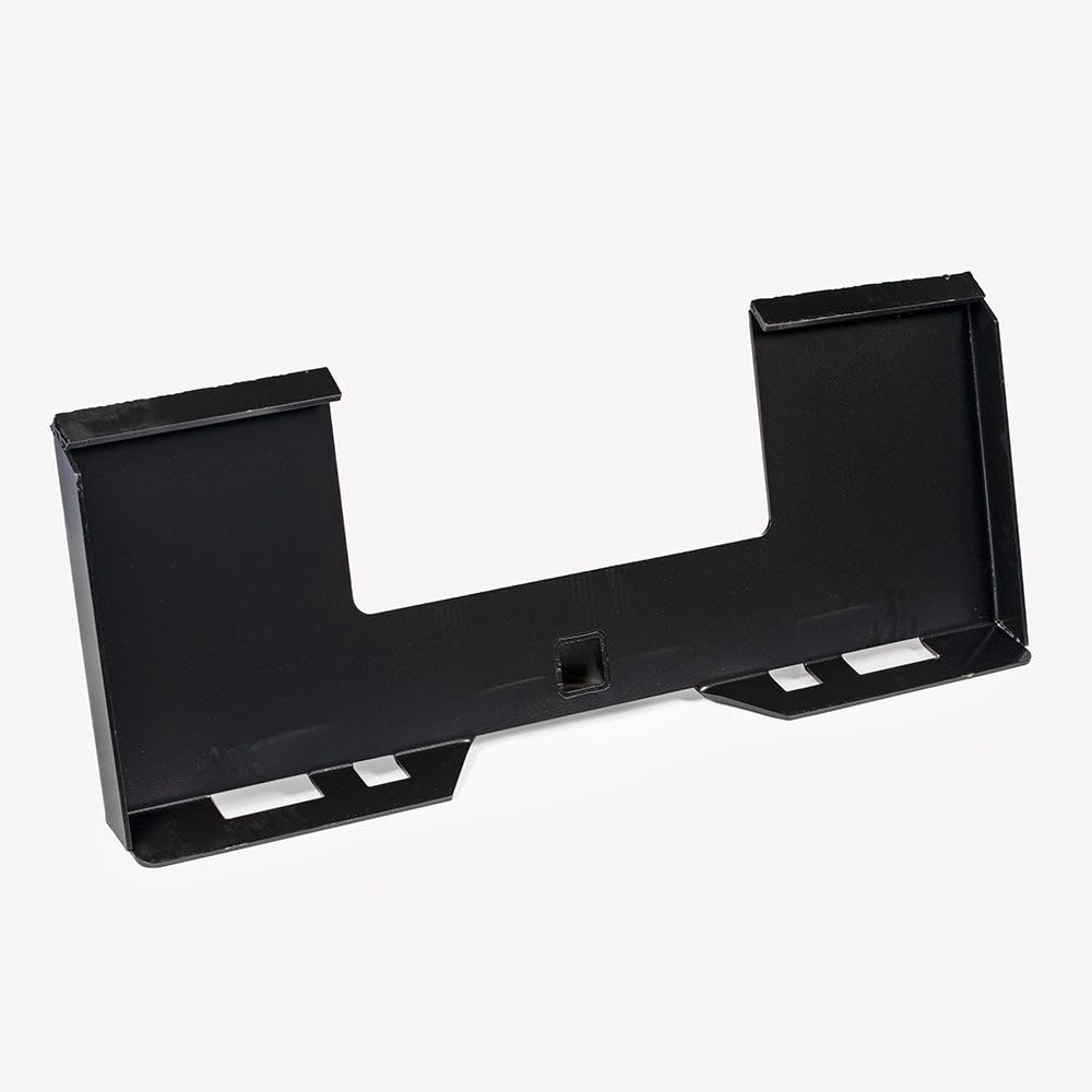 Titan Attachments Universal Cut Out Receiver Mount Plate, 1/4" Thick Skid Steer Plate Attachment, 2" Receiver Hitch, 3000 LB Weight Capacity, Quick Tach Steel Mount Plate Adapter