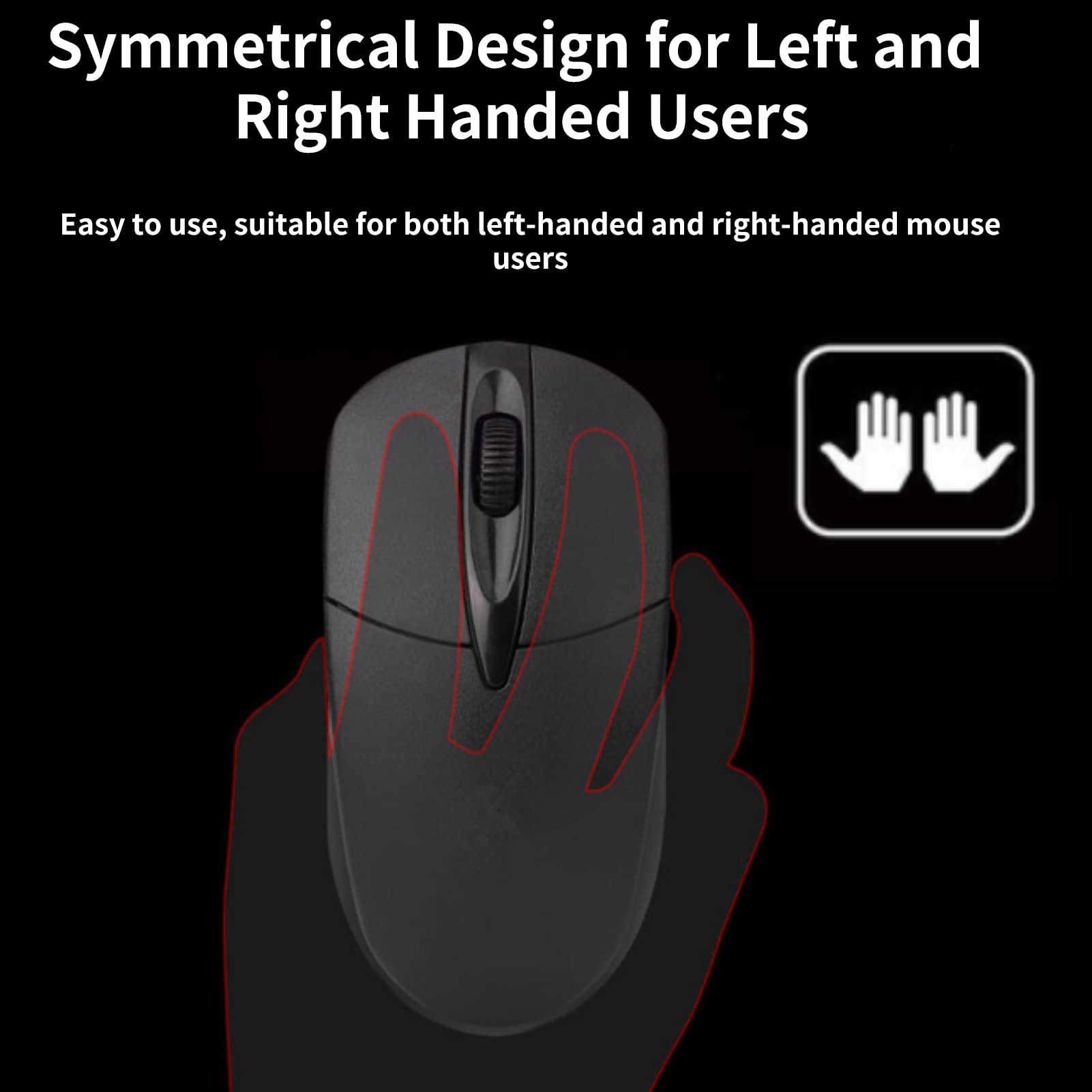 Zhiyavex Wired Gaming Mouse,1600DPI Ergonomic Mice,Heated Mouse with 3 Speed Temperature Adjustment/Timing,USB Photoelectric Mice,3D Non Slip Roller,for Laptop PC Desktop Notebook, black