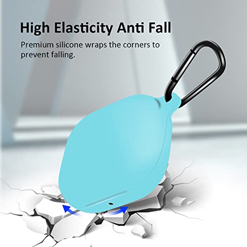 IUHOZI Beats Fit Pro Glow Case, Full Protective Case Cover for Beats Fit Pro Earbuds with Keychain Glow in Dark (Glow Blue)