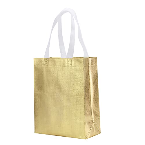 LOOKSGO 12 Pcs Non-woven Reusable Gift Bags With Handles for Party Favor 8W x 4L x10H Size