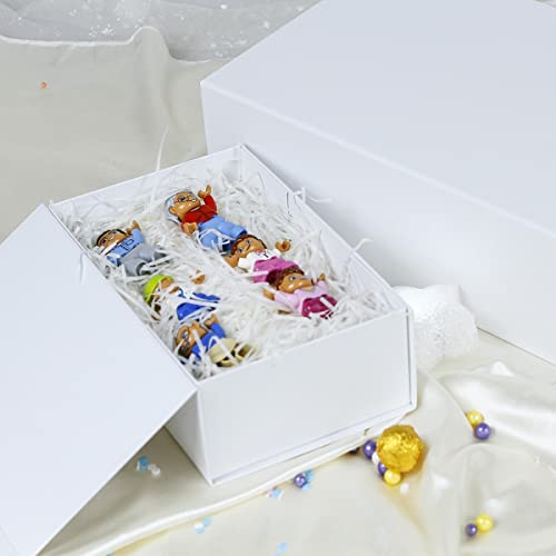 MOZRRO Gift Box with Lids, 9.85 x 5.95 x 3.15 In Magnetic Closure Collapsible Gift Boxes for Gift Packaging, Gift Box for Christmas,Mothers Day,Fathers Day,Graduations,Weddings,Birthdays Gifts