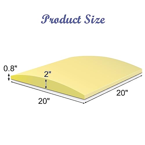 RunNico Curve Furniture Seat-High-Density Foam Cushion Couch Cushion Support-20 x 20" Sag Repair Replacement for Sofa Couch Loveseat Chair (1, Yellow)