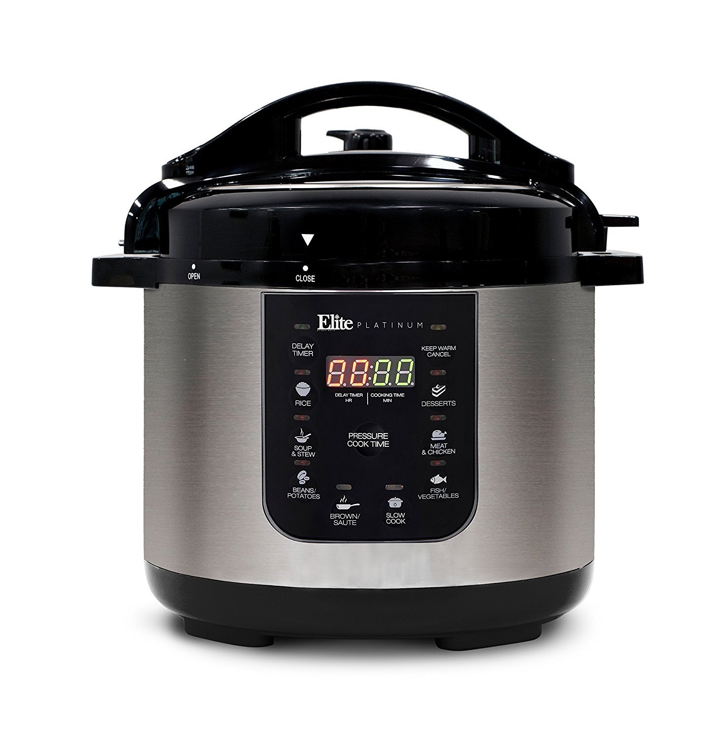 Elite Platinum 8 Quart 14-in-1 Multi-Use Programmable Pressure Cooker, Slow Cooker, Rice Cooker, Sauté, and Warmer - Blue