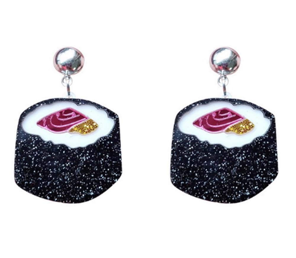 CutieJewelry Womens Sushi Japanese Cute Novelty Unique Statement Dangle Earrings (Sushi)
