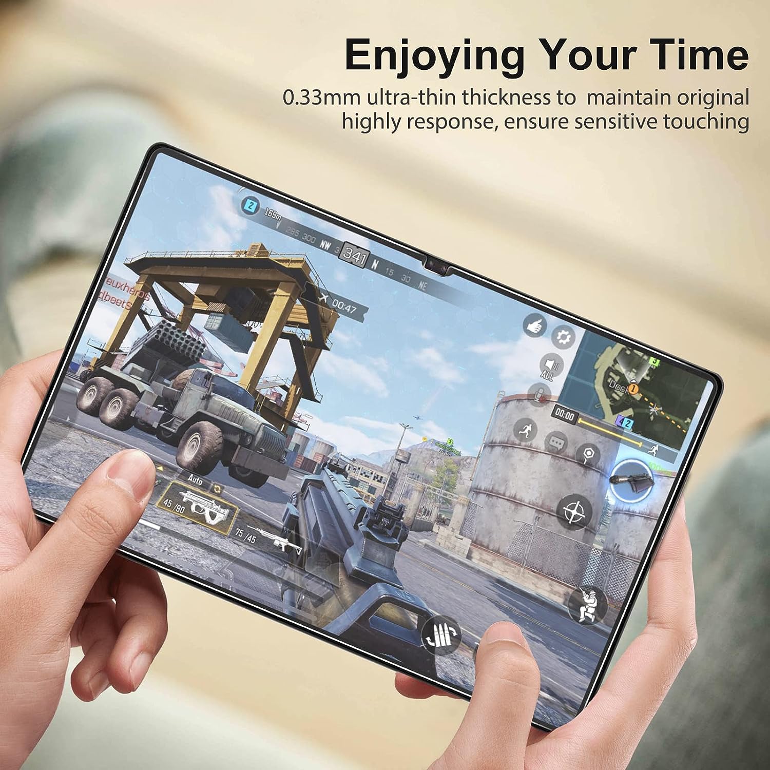 SPARIN [2 Pack Tempered Glass Screen Protector for Samsung Galaxy Tab S9 Ultra/S8 Ultra 14.6 Inch 2023/2022 with Alignment Tool, 9 Hardness HD Anti-Scratch/Case Friendly