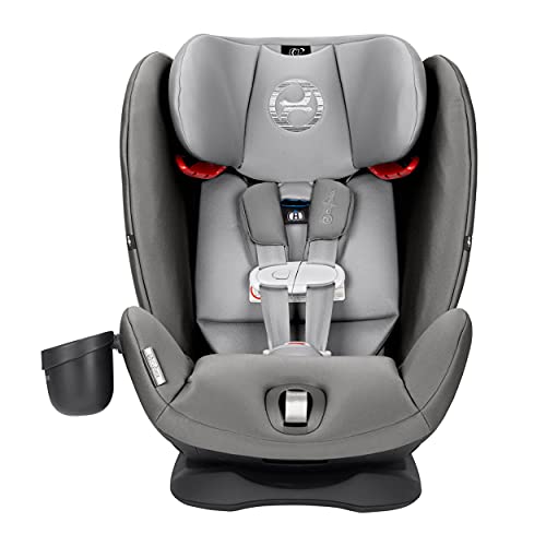 Cybex Eternis S, All-in-One Convertible Car Seat, 12-Position Height-Adjustable Reclining Headrest, Side Impact Protection, Manhattan Grey, 120 lb