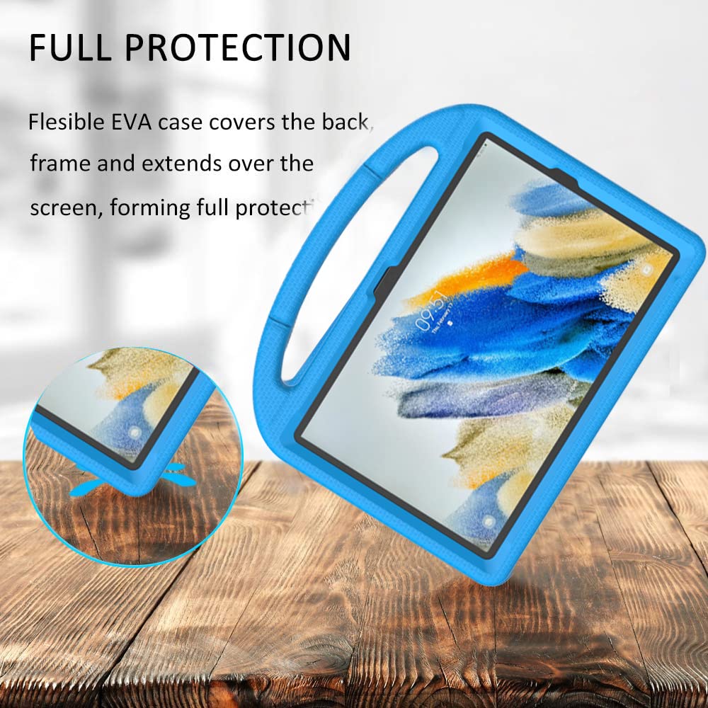 Samsung Galaxy Tab A8 10.5 inch 2022 Case for Kids, DICEKOO Lightweight Shockproof Kid-Proof Cover with Handle Stand for Galaxy Tab A8 10.5” 2022 (SM-X200/X205/X207) - Blue
