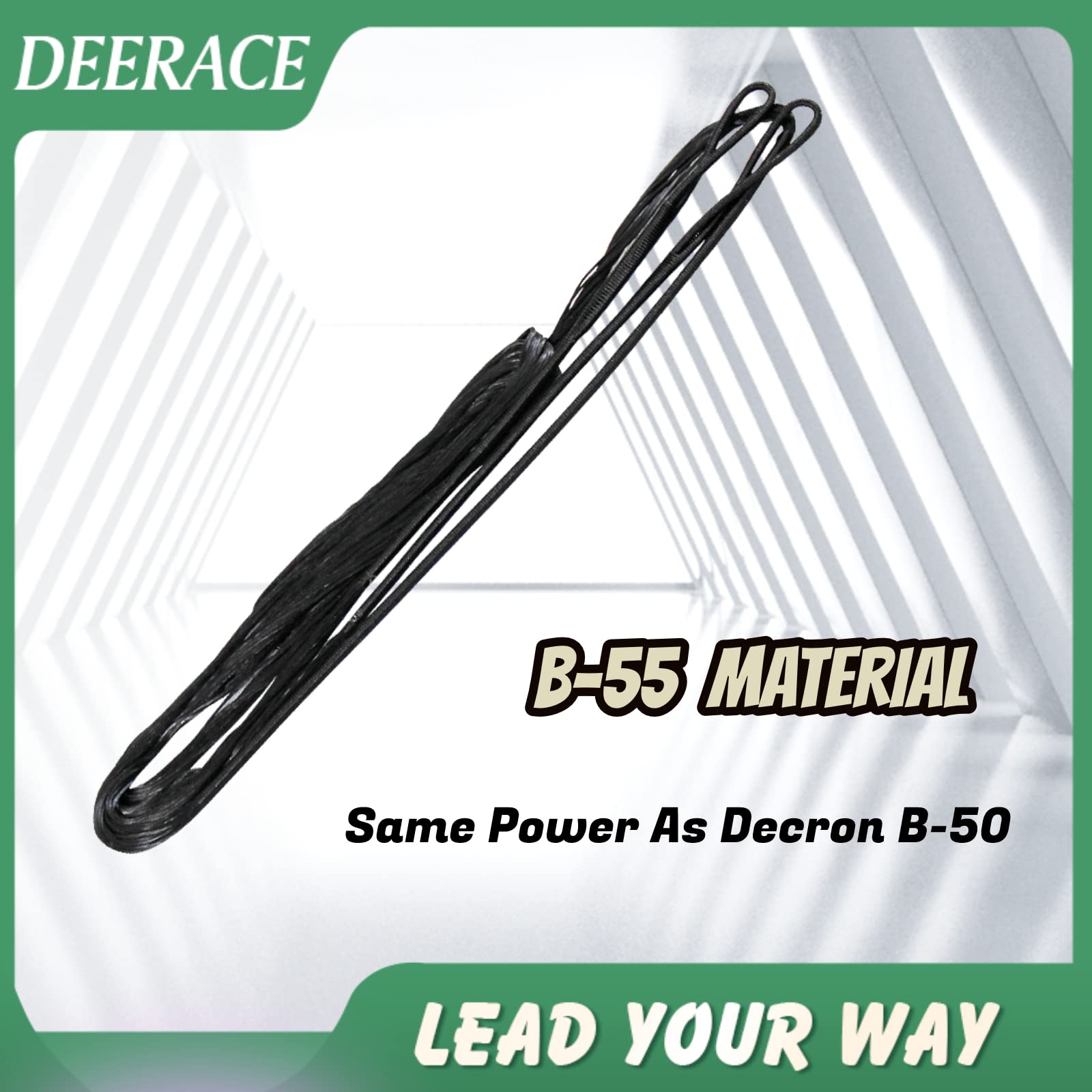 DEERACE Traditional Recurve Bow String, AMO 48"-70" 12,14,16 Strands Dacron Bow String Replacement for Recurve/Long/Horse Bow (AMO 60β (Actual Length 56β), 12 Strands (Recommended for up to 40 lbs))